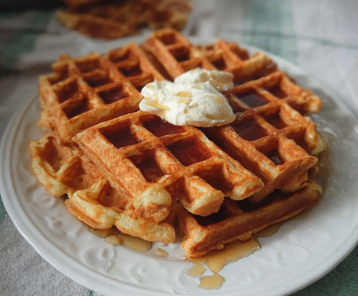 Crispy Sourdough Discard Waffles Recipe