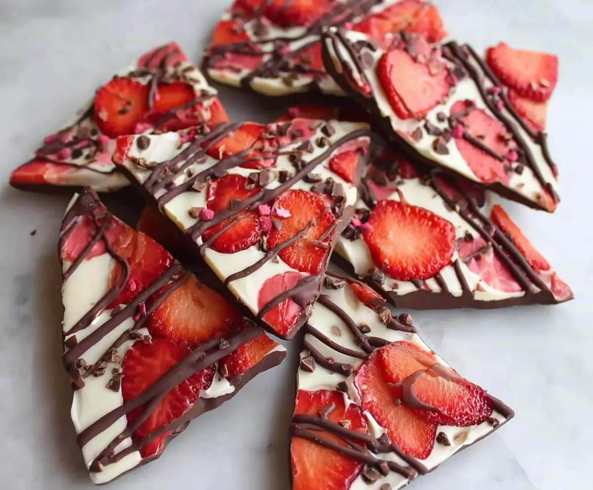 Easy Chocolate Strawberry Bark