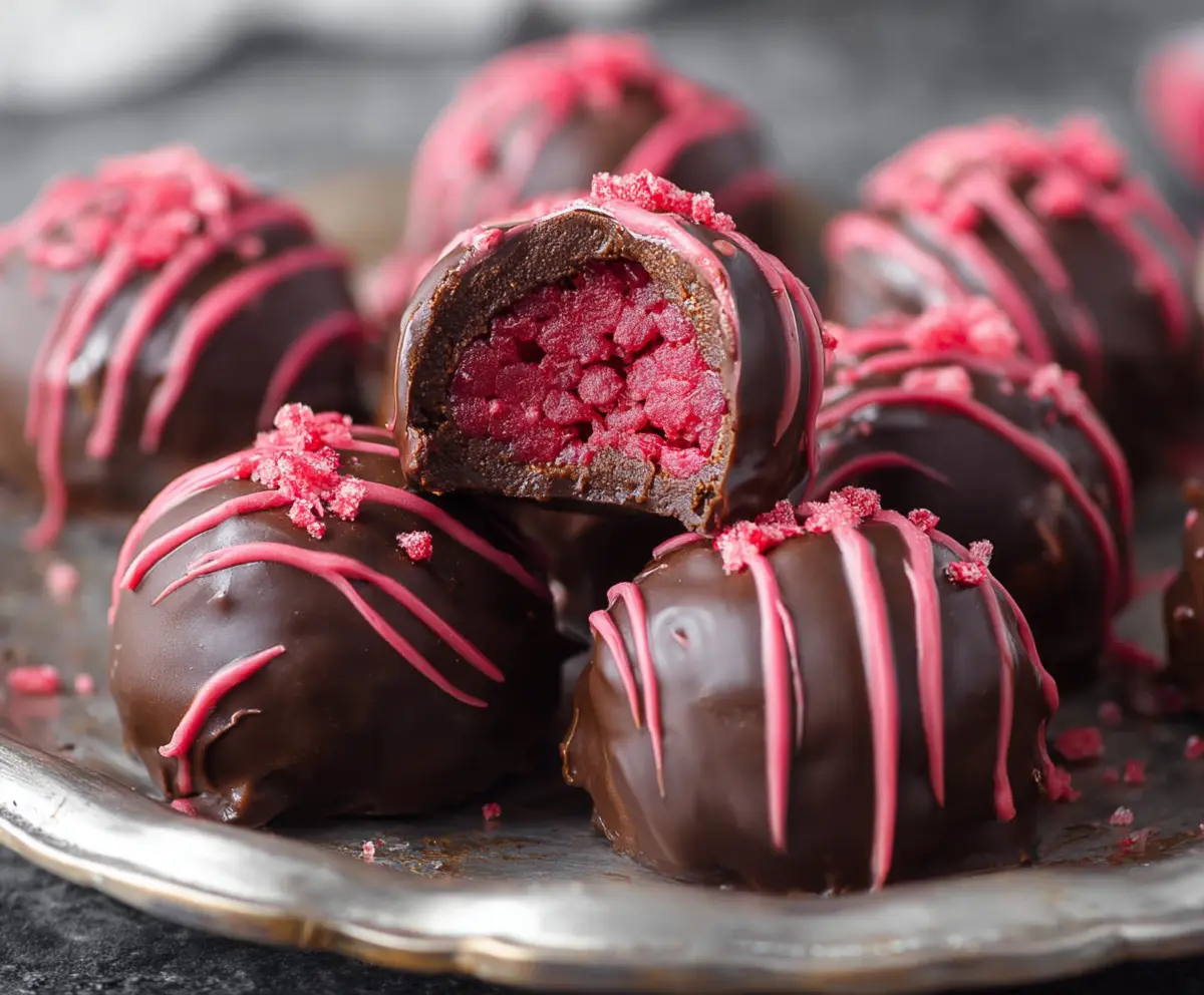 Easy Chocolate Raspberry Truffles