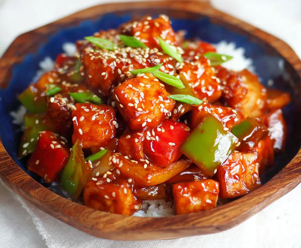 Easy Sweet & Sour Sticky Tofu